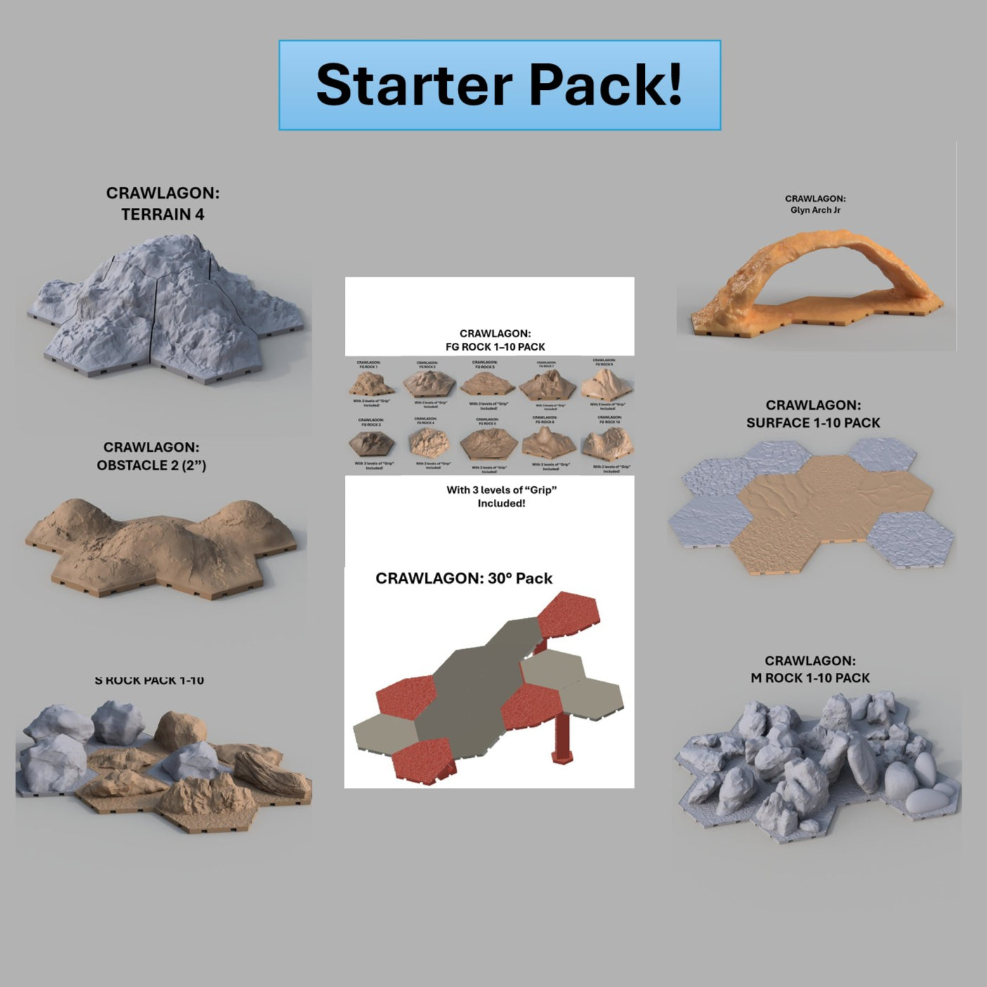 CRAWLAGON: A fully configurable, 3D-printed RC rock crawling course!